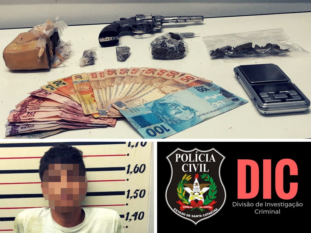 Jovem É Preso Por TrÁfico De Drogas E Posse Ilegal De Arma De Fogo